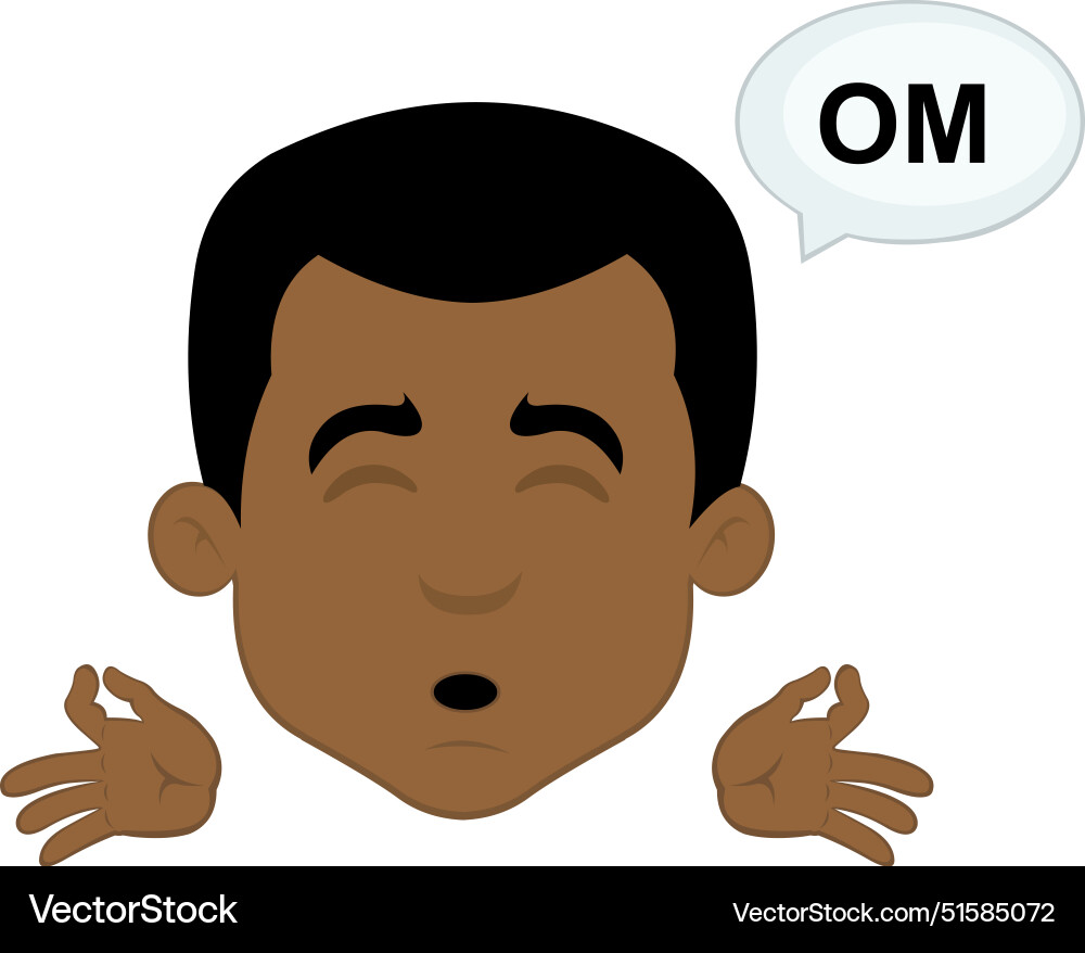 Head man meditating Royalty Free Vector Image - VectorStock