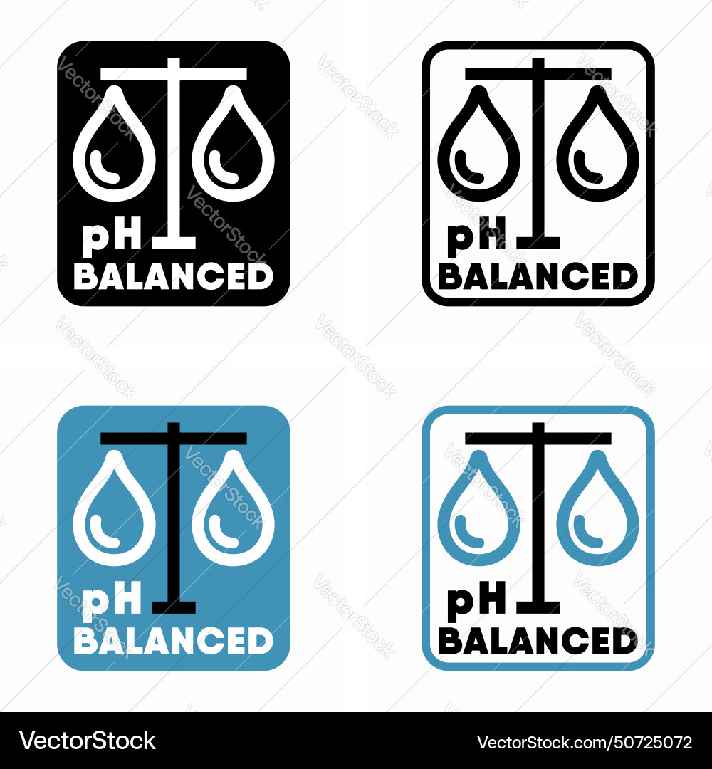 Ph balanced information sign Royalty Free Vector Image