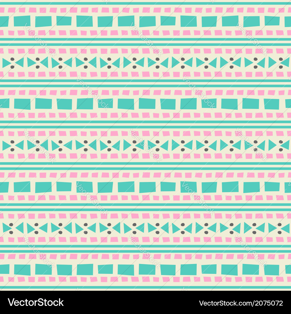 Seamless aztec pattern in blue and pink Royalty Free Vector