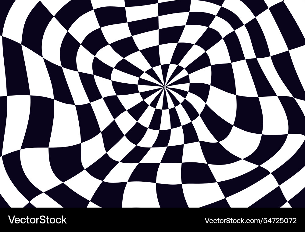 Trippy Checkerboard Pattern Royalty Free Vector Image