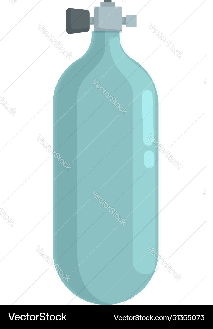 A blue medical oxygen tank Royalty Free Vector Image