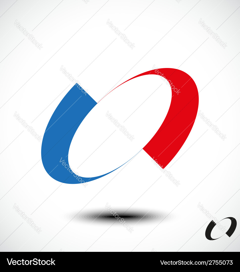 Abstract letter o icon Royalty Free Vector Image
