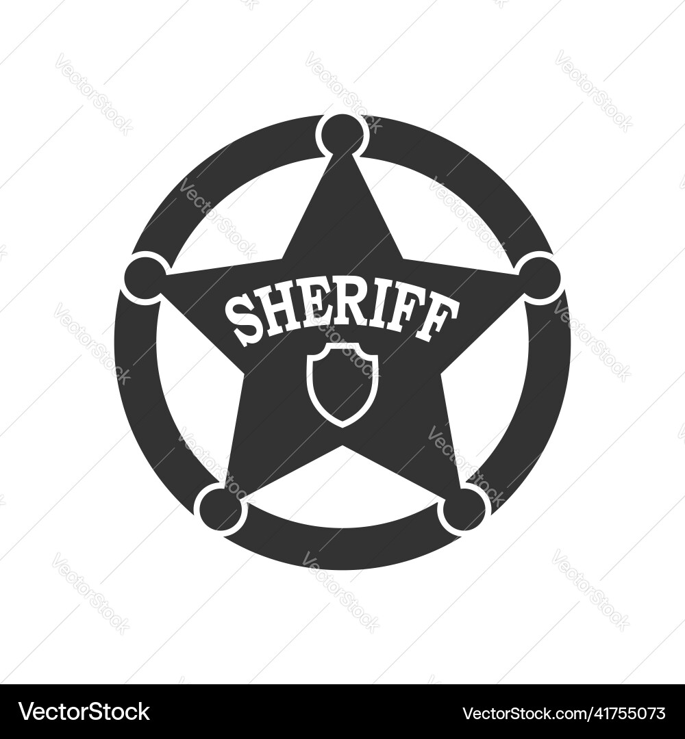 Badge sheriff Royalty Free Vector Image - VectorStock