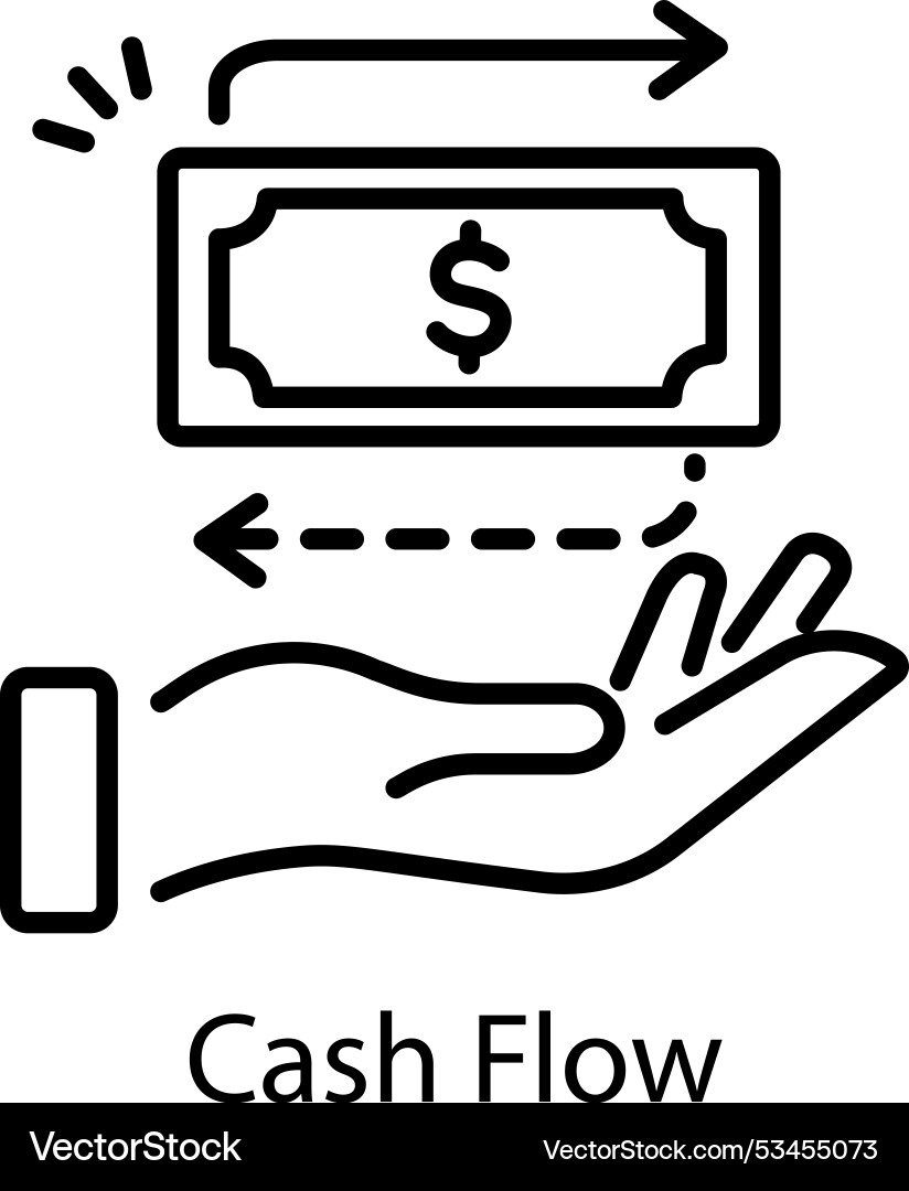 Cash flow Royalty Free Vector Image - VectorStock