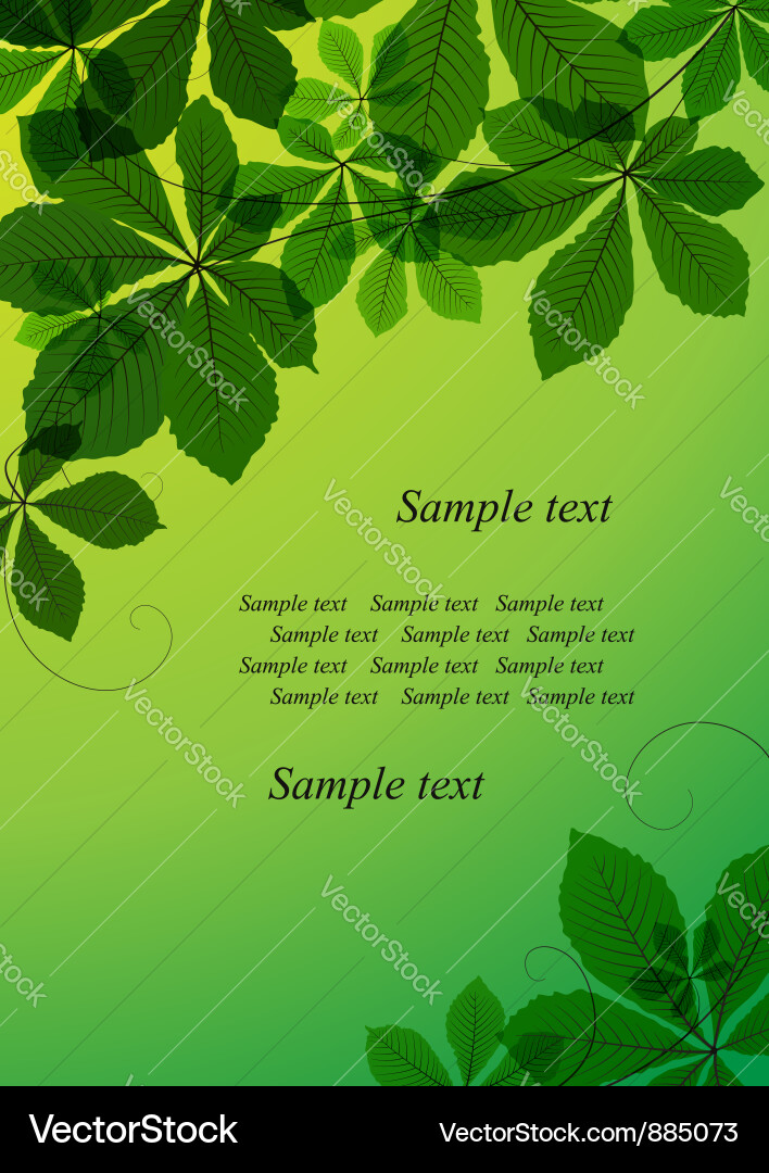Green Leaves Abstract Background Royalty Free Vector Image