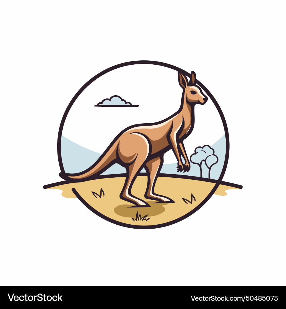 Kangaroo icon Royalty Free Vector Image - VectorStock