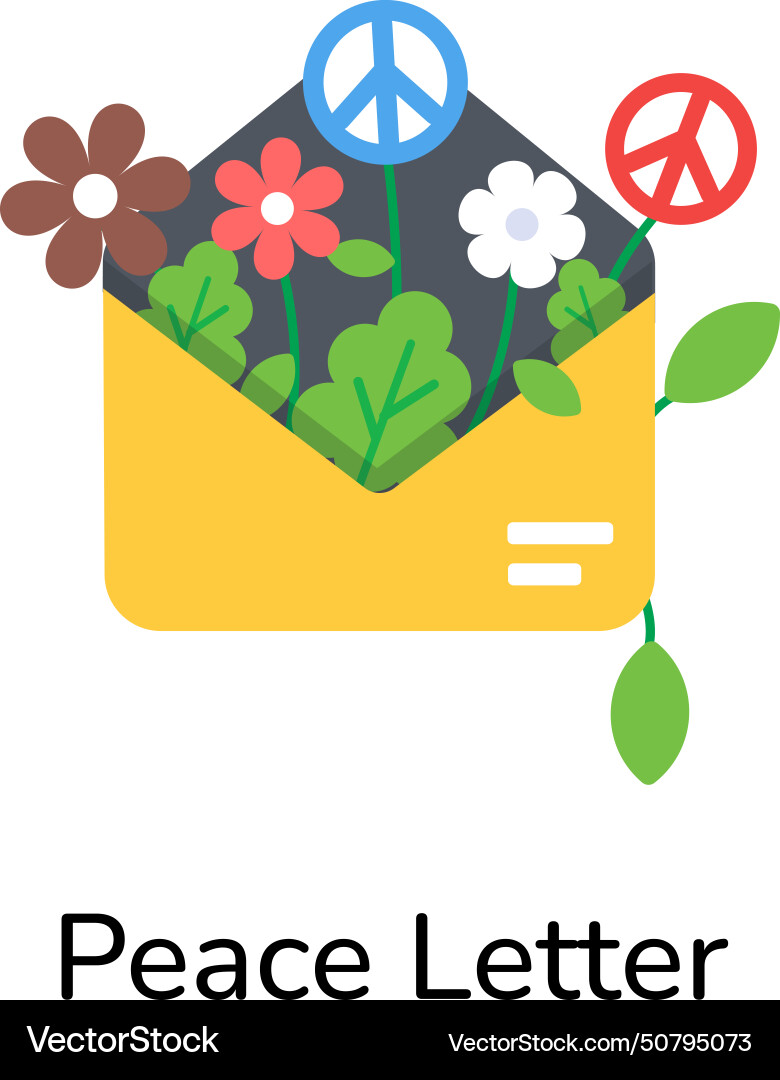 Peace letter Royalty Free Vector Image - VectorStock