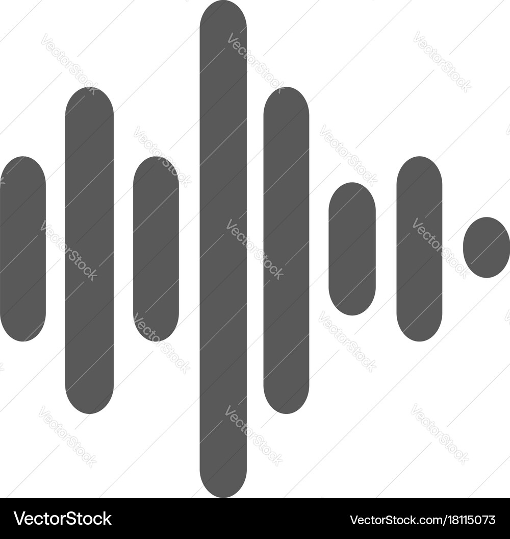 Sound wave icon simple Royalty Free Vector Image