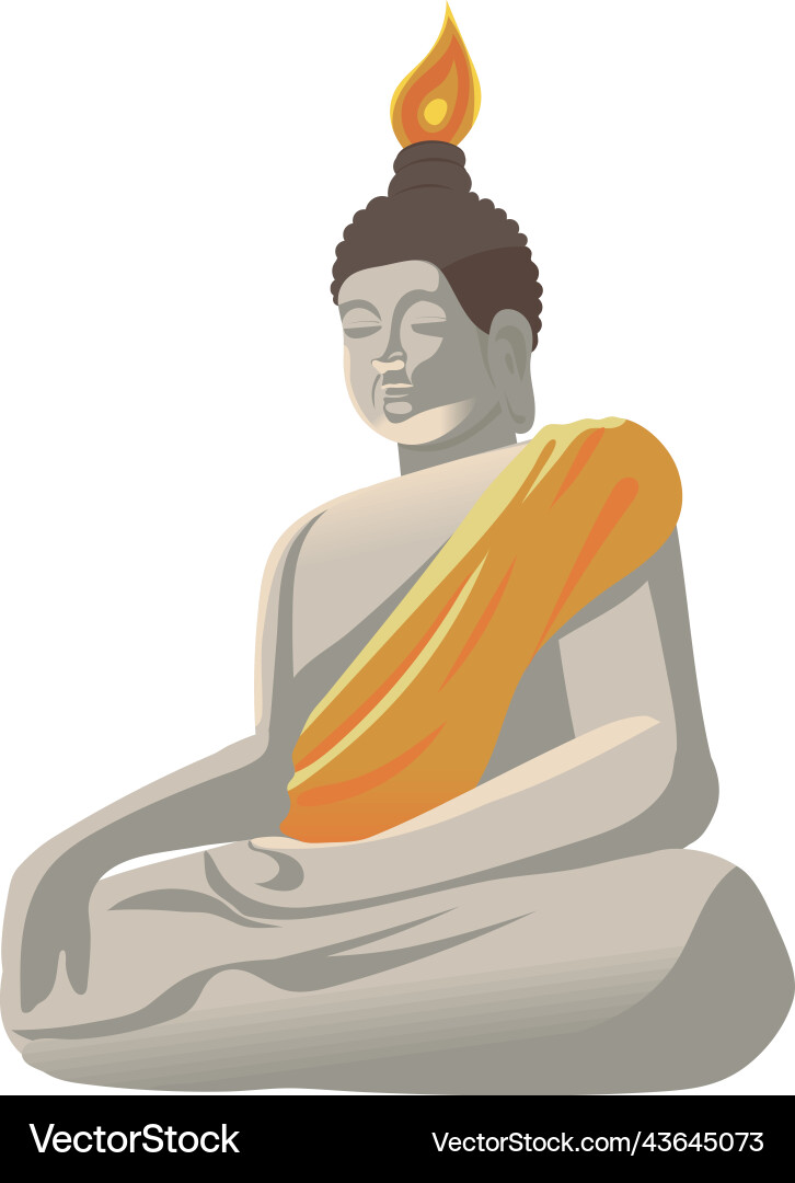 Statue of buddha Royalty Free Vector Image - VectorStock