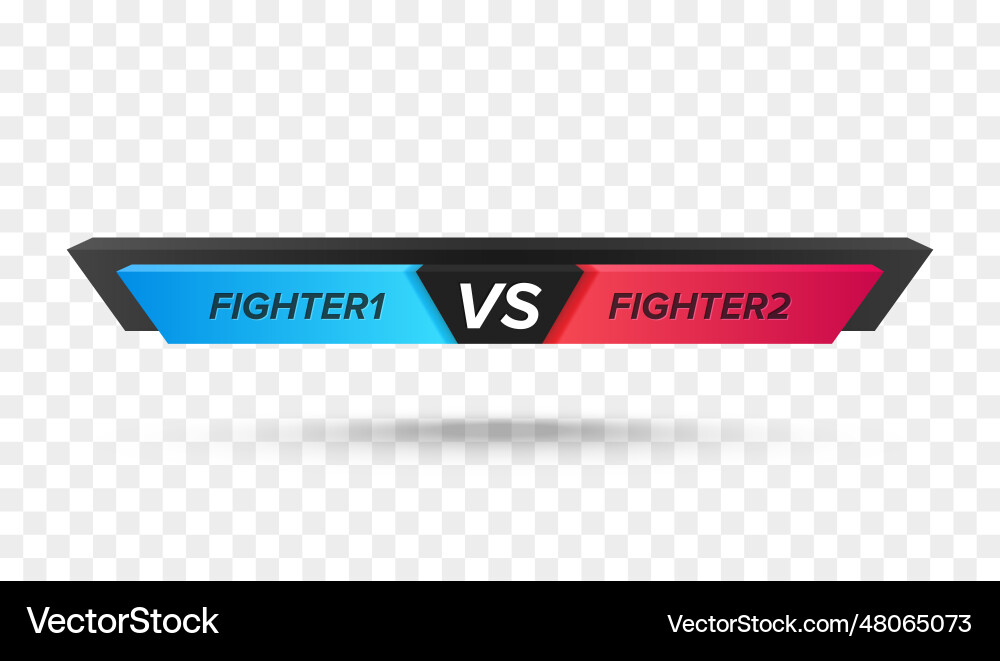Versus sign battle scoreboard Royalty Free Vector Image
