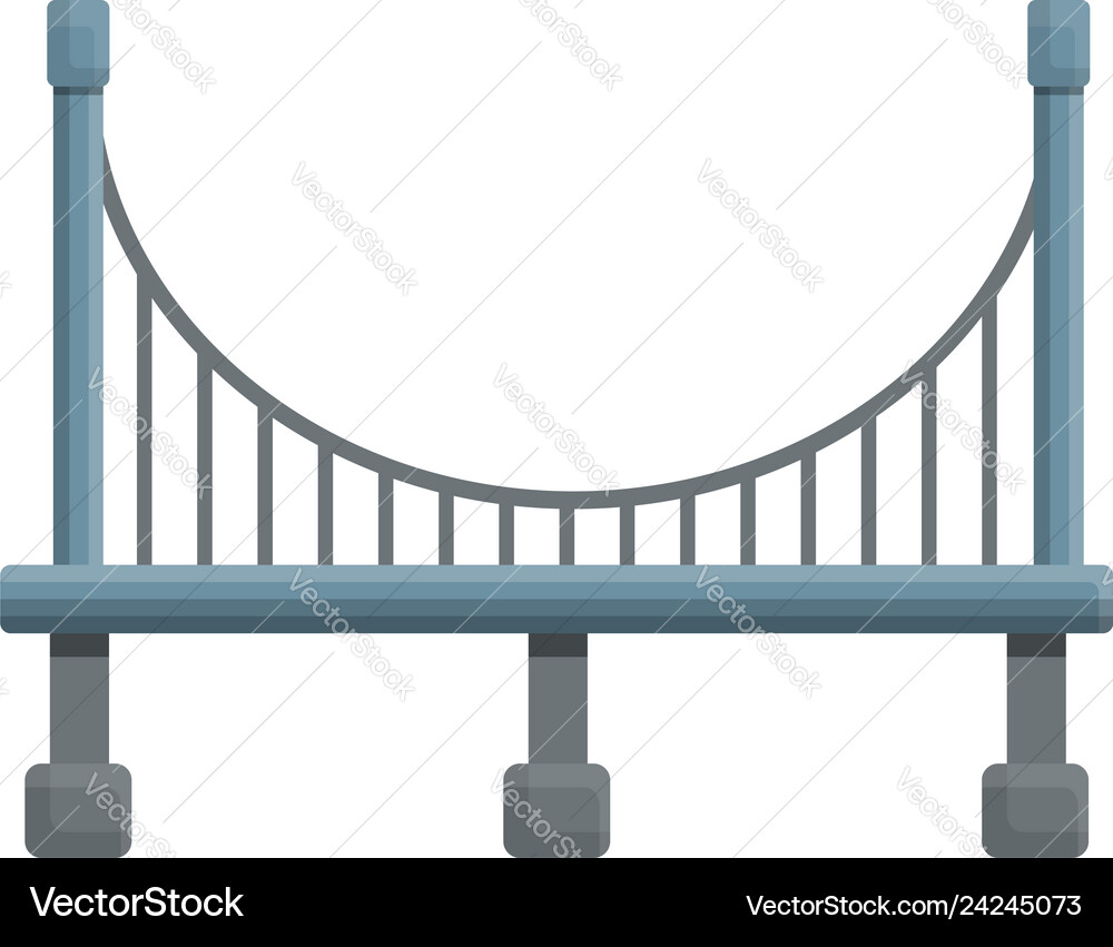 Viaduct bridge icon cartoon style Royalty Free Vector Image