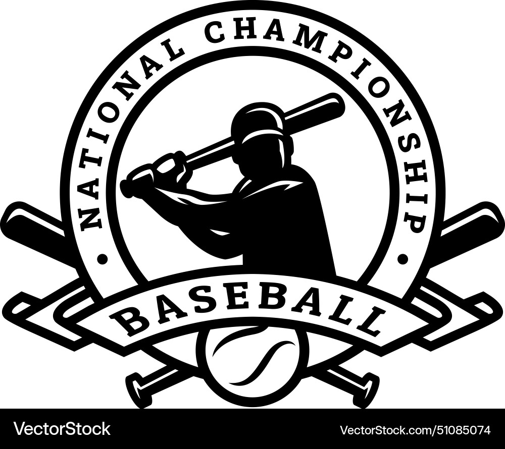 American baseball logo emblem Royalty Free Vector Image