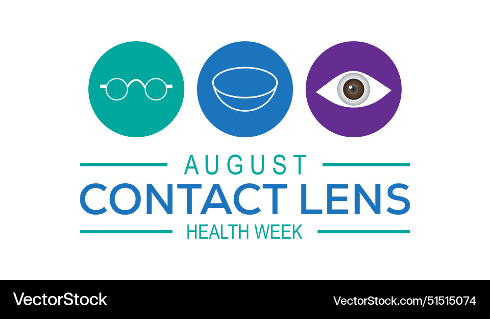 Contact lens health week Royalty Free Vector Image
