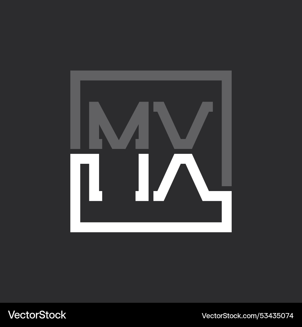 Creative modern minimalist mx letter logo design Vector Image