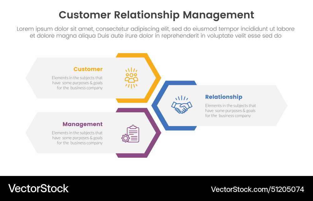Crm customer relationship management infographic Vector Image