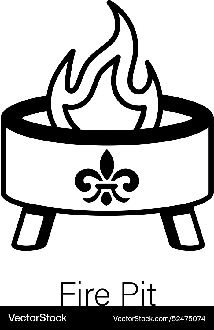 Fire pit Royalty Free Vector Image - VectorStock