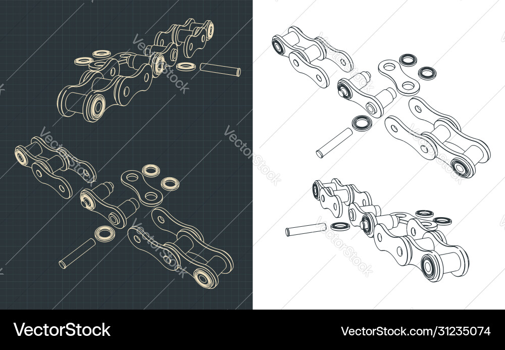 Mechanical Chain Components Royalty Free Vector Image