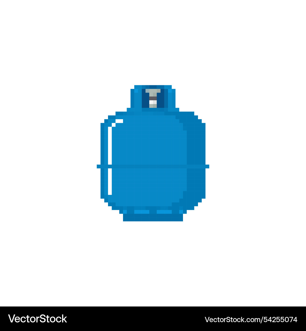 Pixelated gas cylinder icon retro pixel Royalty Free Vector