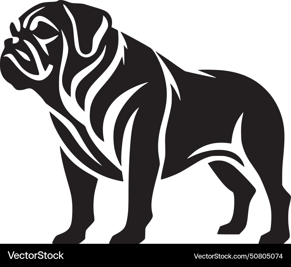 Pug - minimalist and flat logo Royalty Free Vector Image