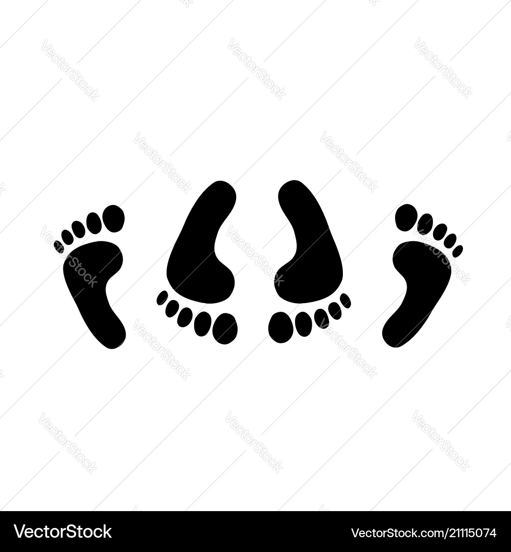 Silhouetted Feet - Intimate Connection Royalty Free Vector
