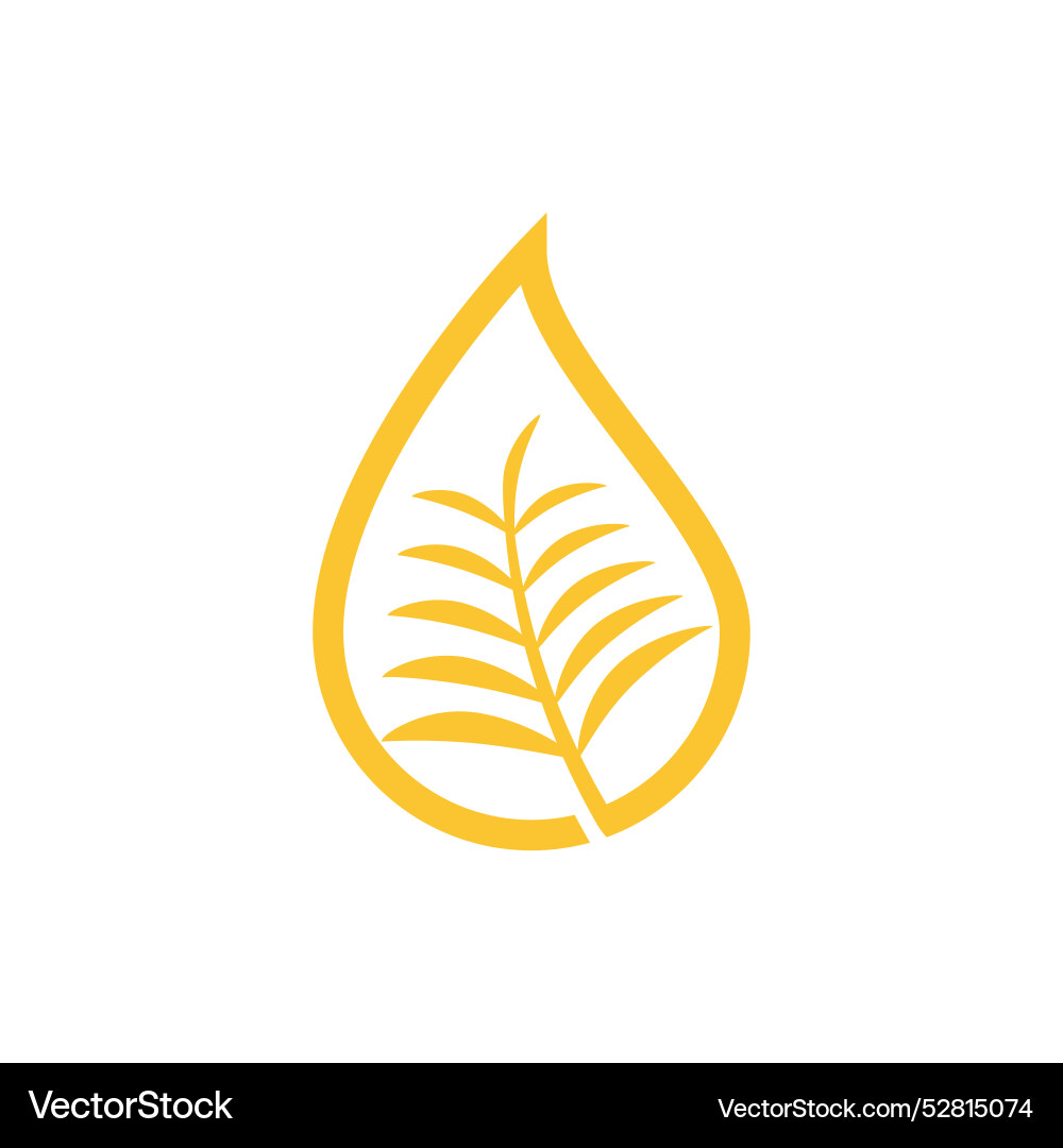 Tree palm oil design template Royalty Free Vector Image