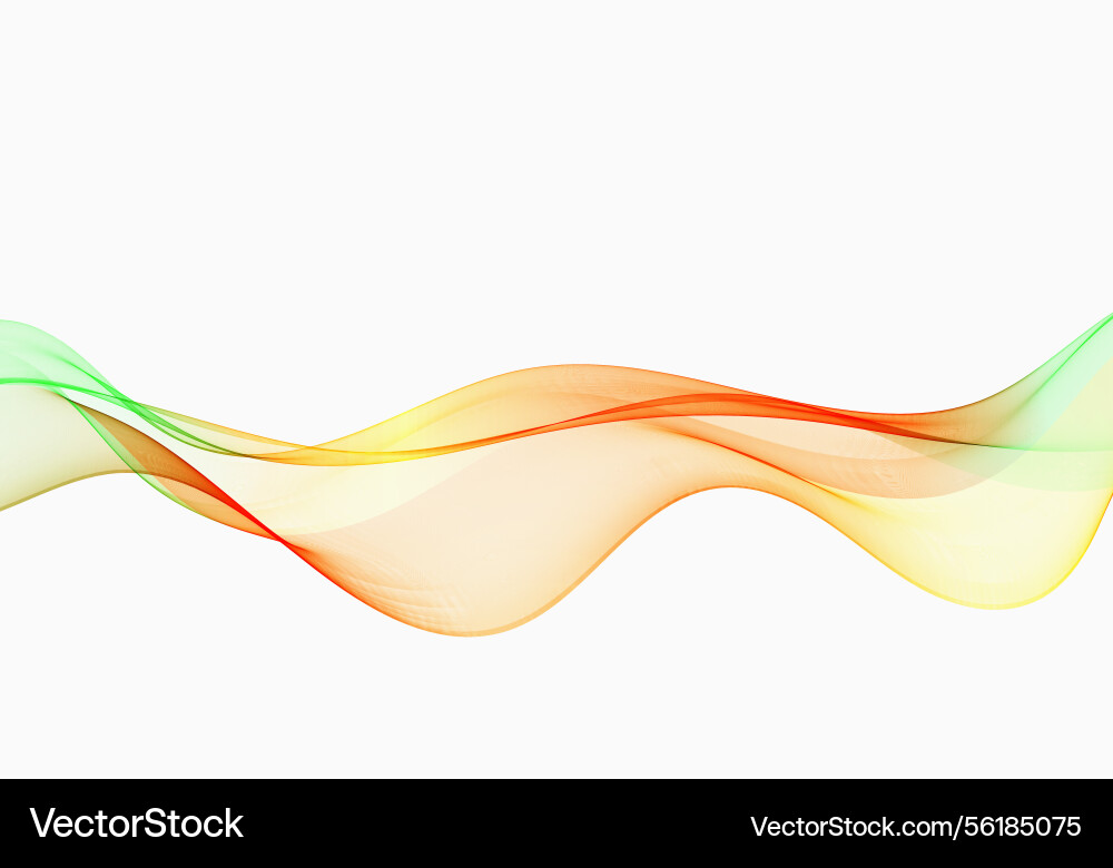 A curved abstract wave design element wavy Vector Image