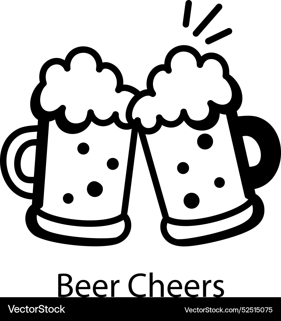 Beer cheers Royalty Free Vector Image - VectorStock