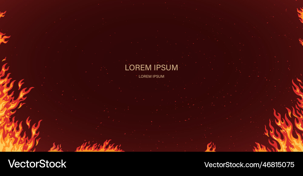 Blazing fire colorful simple poster Royalty Free Vector