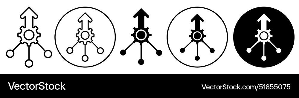 Consolidation icon set collection for web Vector Image