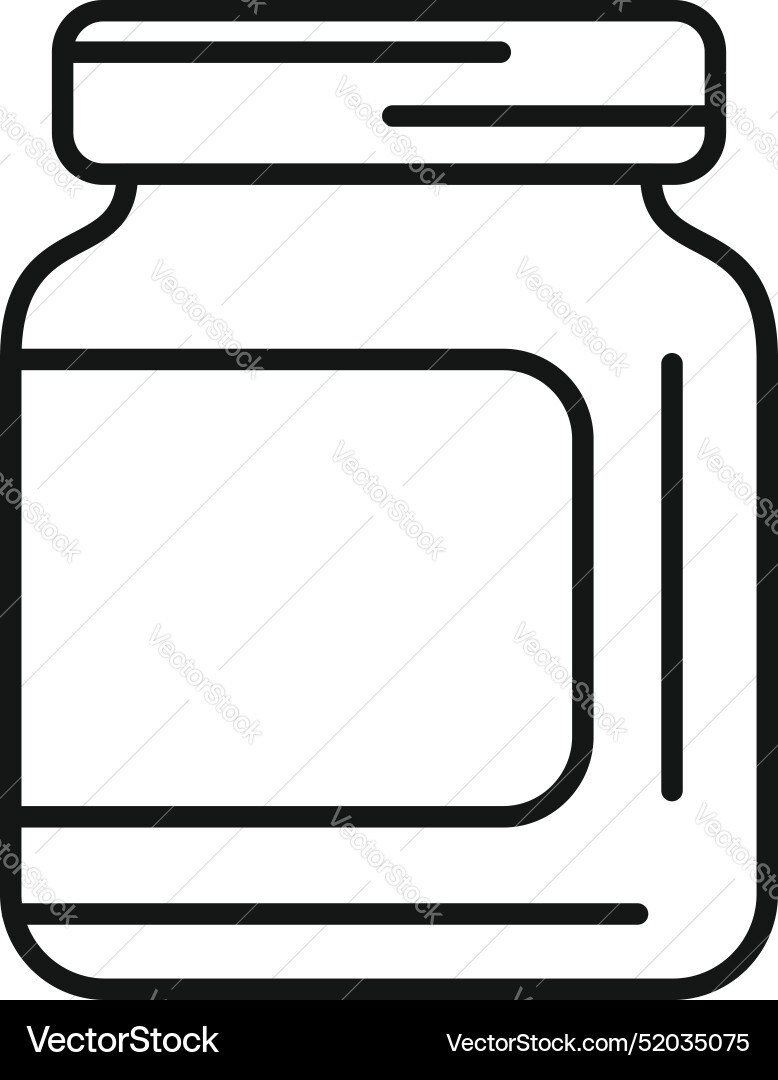 Empty glass jar packaging with blank label Vector Image