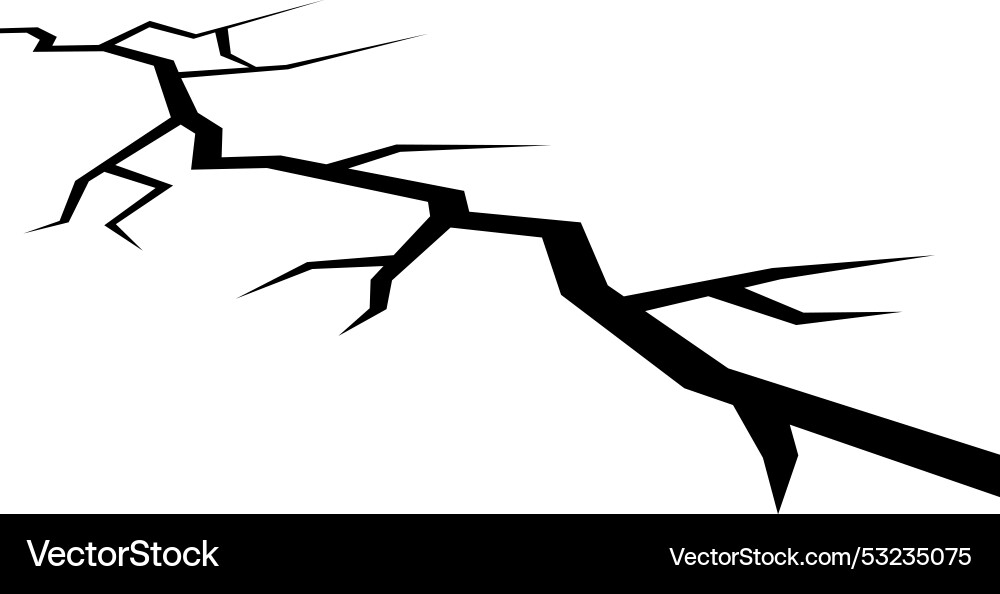 Ground crack earthquake land damage surface Vector Image