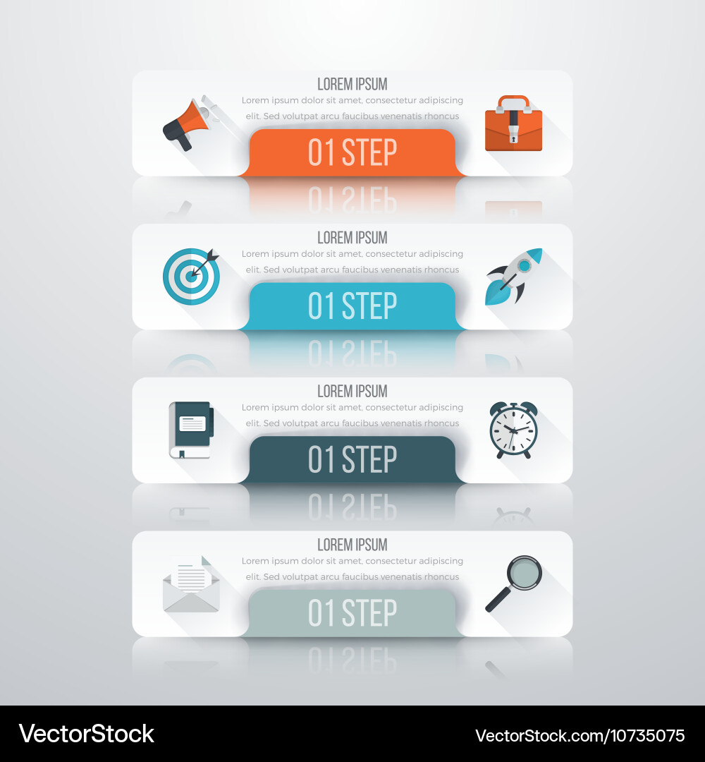 Infographics four options Royalty Free Vector Image
