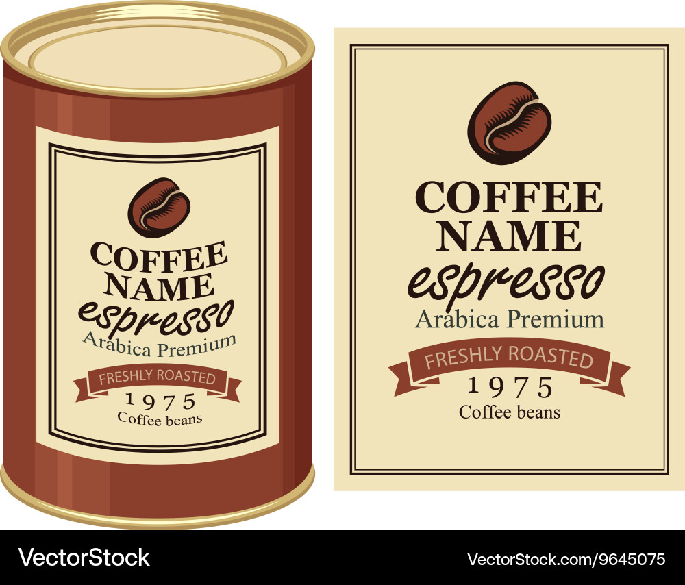 Label of coffee Royalty Free Vector Image - VectorStock