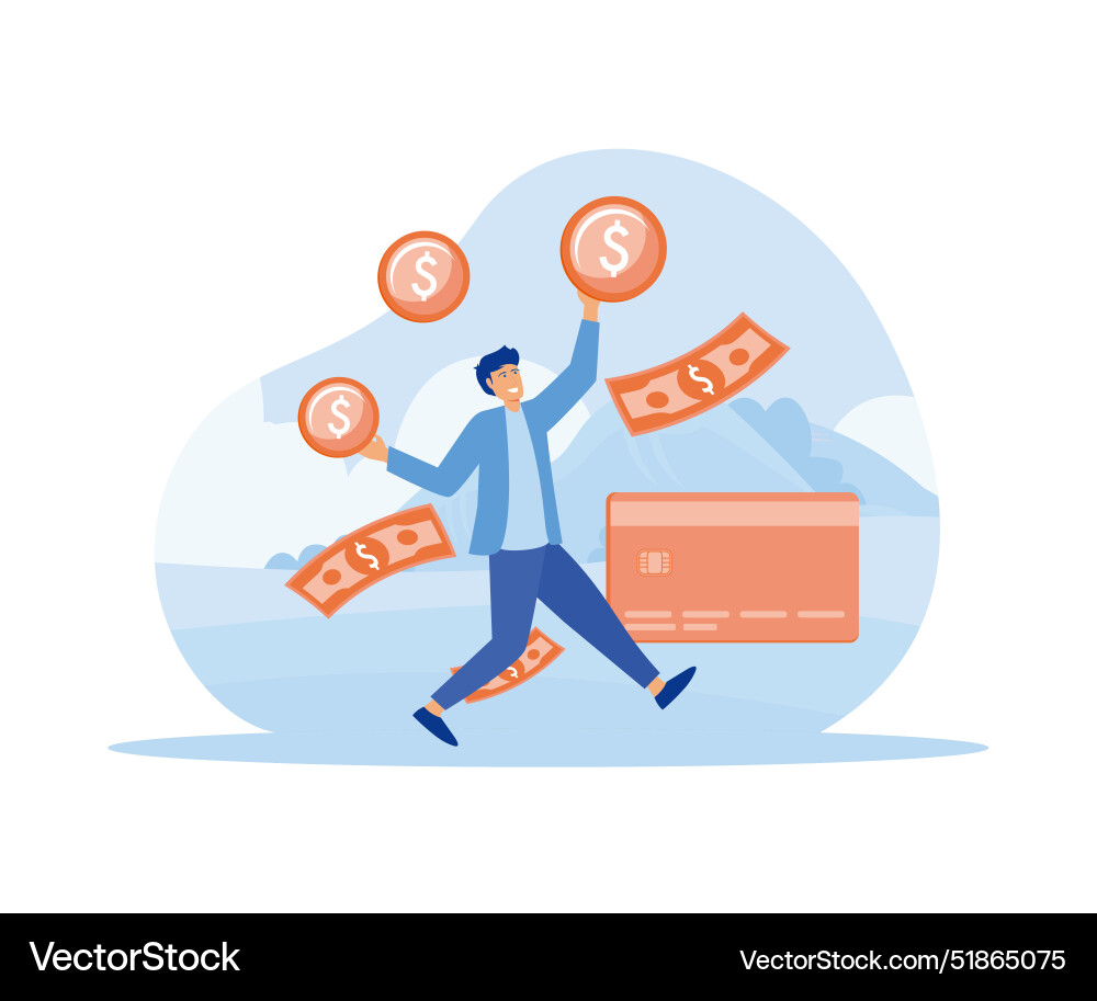 Salary payment concept payroll annual bonus Vector Image
