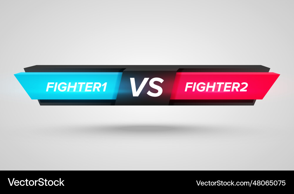 Versus sign battle scoreboard Royalty Free Vector Image