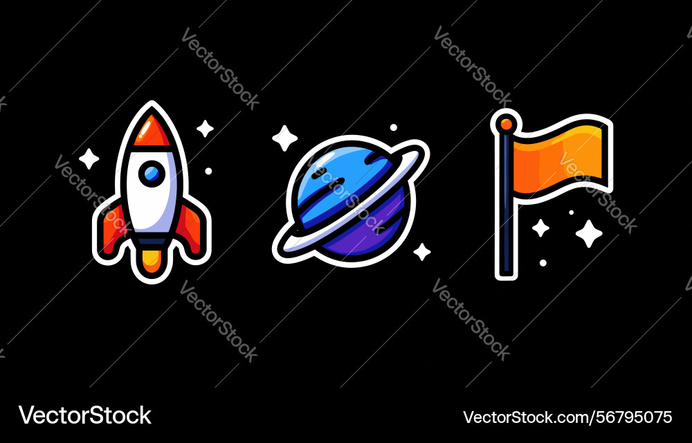 Vibrant space exploration Royalty Free Vector Image