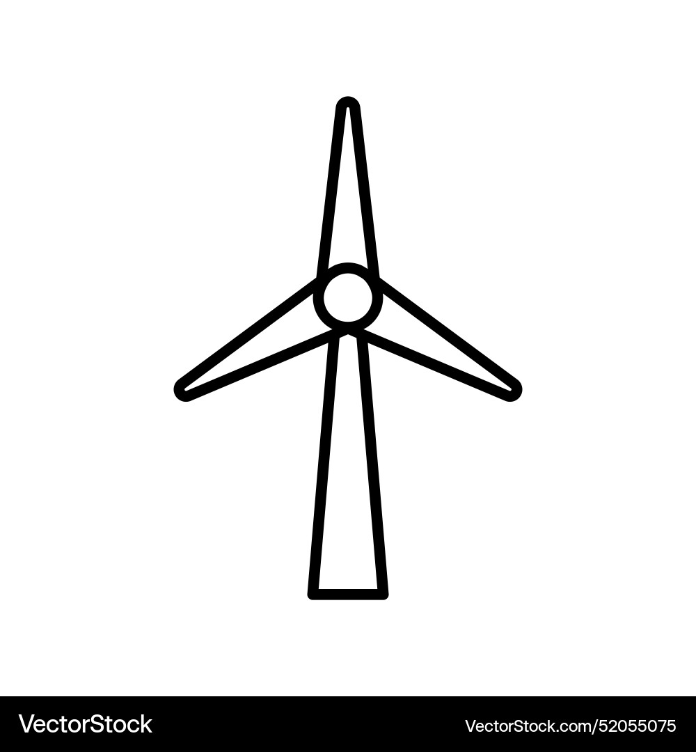Wind turbine icon for renewable energy Royalty Free Vector