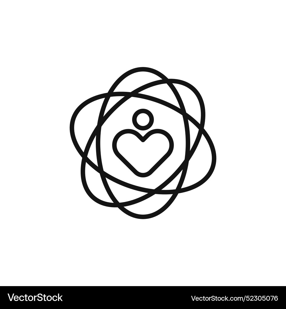 Core values icon outline collection in black Vector Image