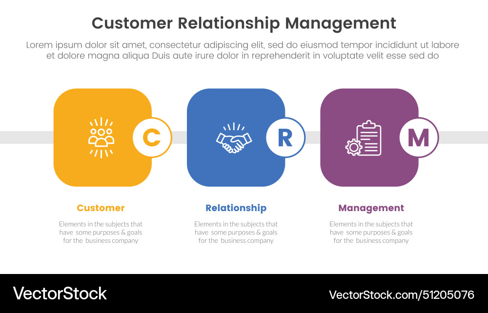 Crm customer relationship management infographic Vector Image