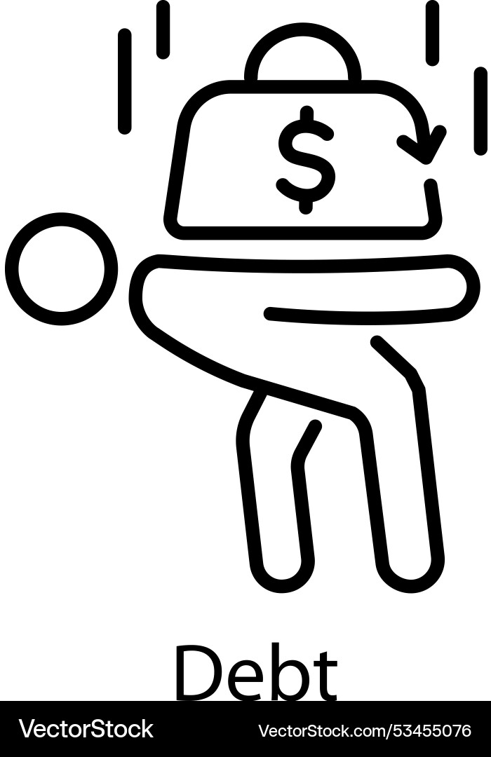 Debt Royalty Free Vector Image - VectorStock