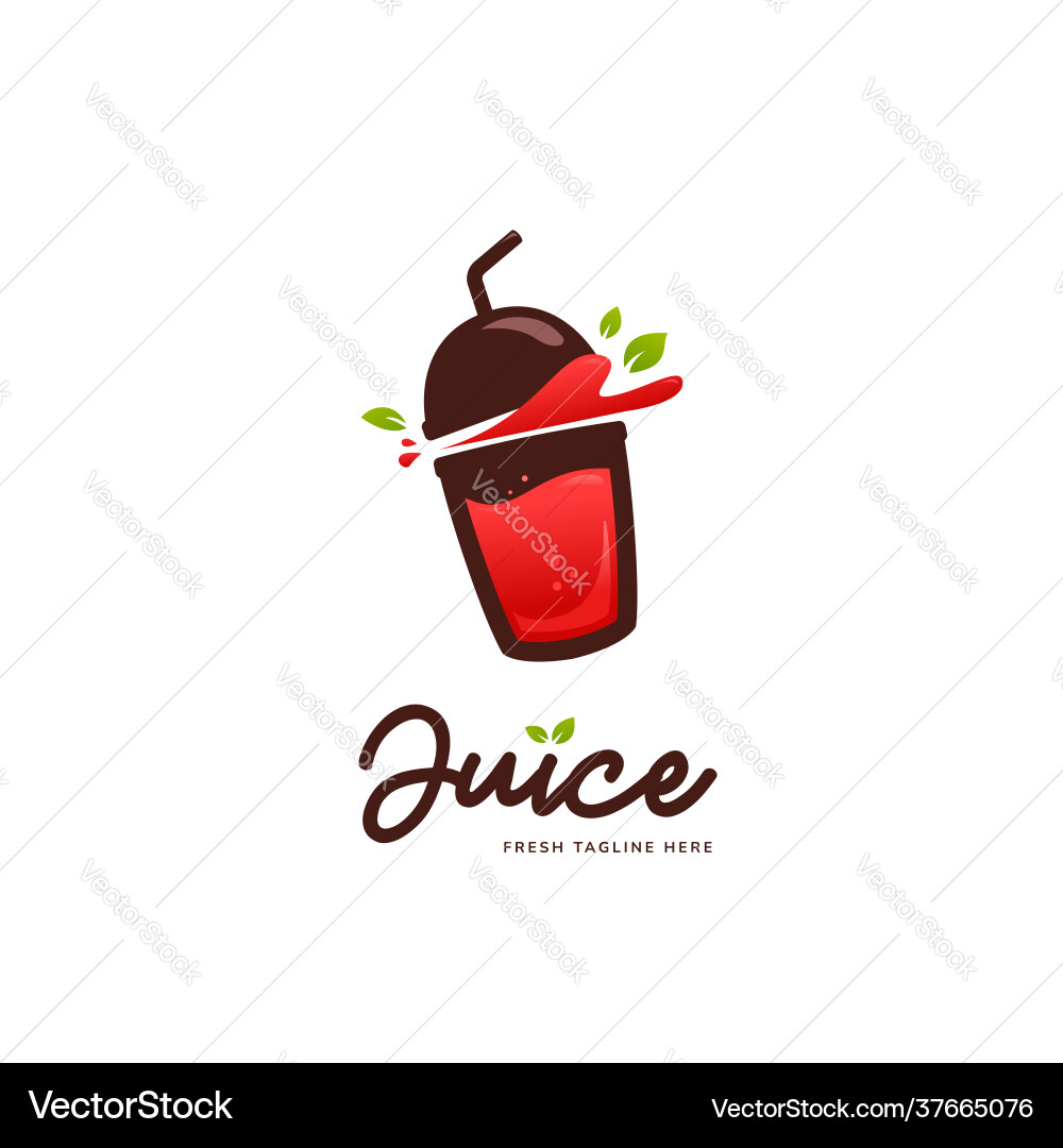 Fresh Fruit Smoothie Logo - Juice Icon Royalty Free Vector