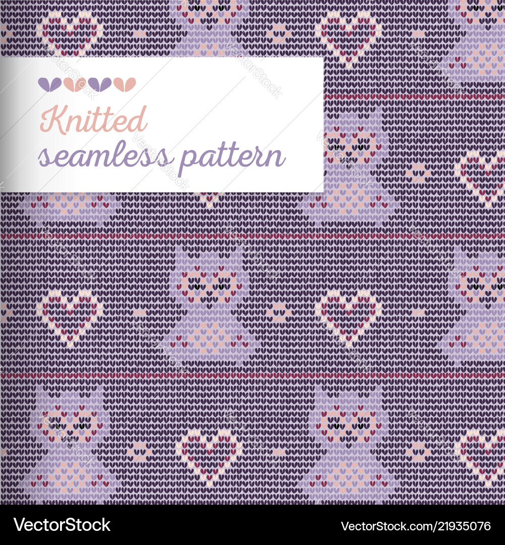 Knitted patterns Royalty Free Vector Image - VectorStock