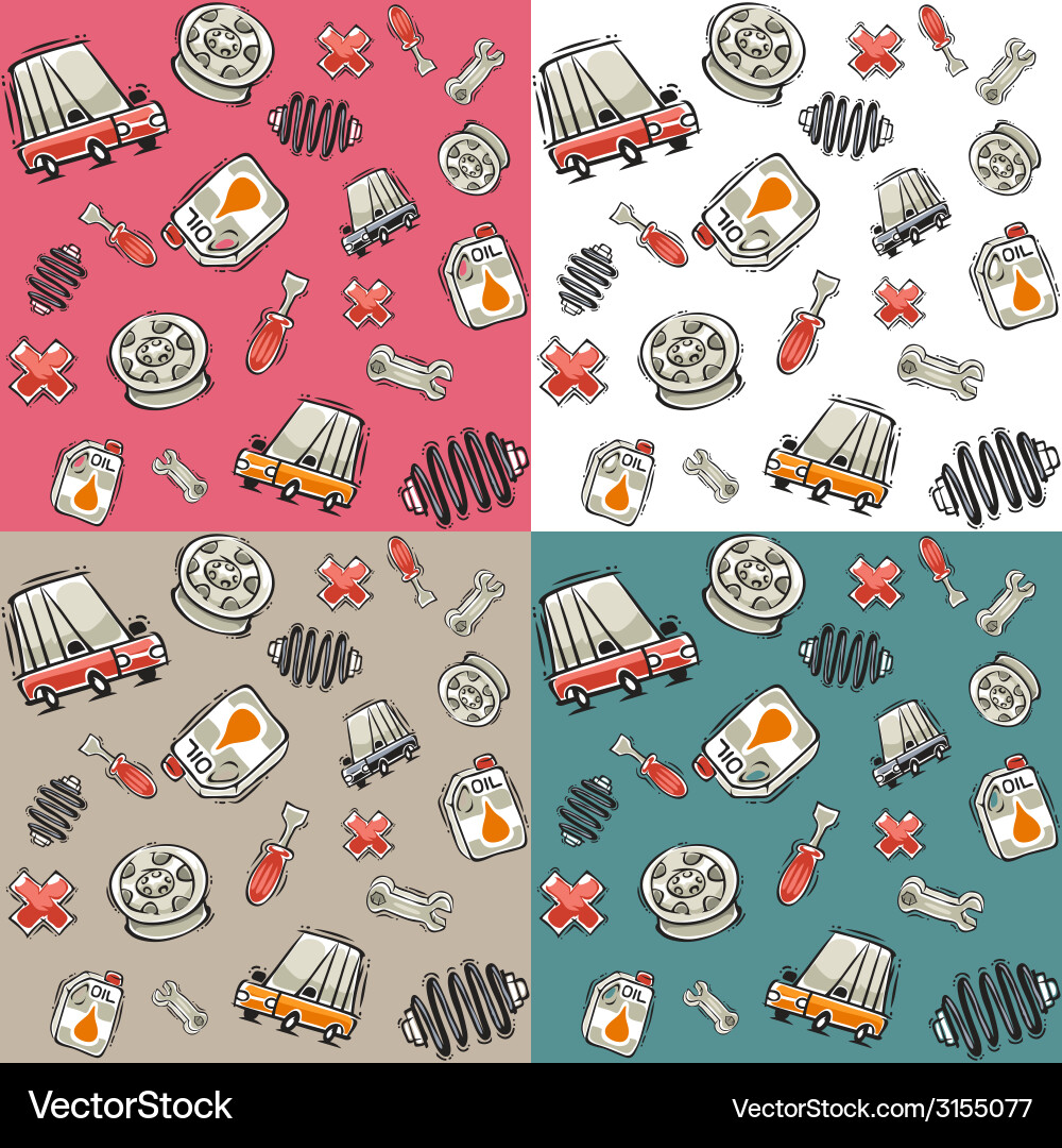 Automotive topics seamless background Royalty Free Vector