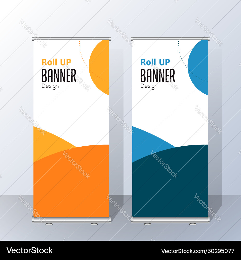 Business roll up presentation and brochure Vector Image