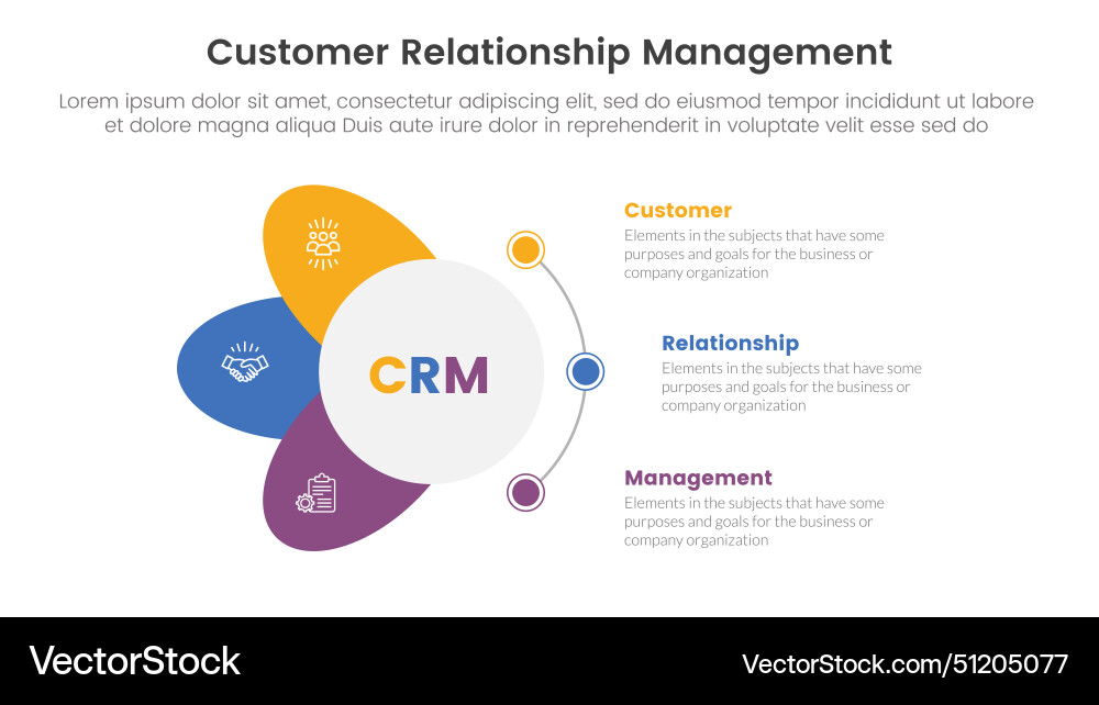 Crm customer relationship management infographic Vector Image