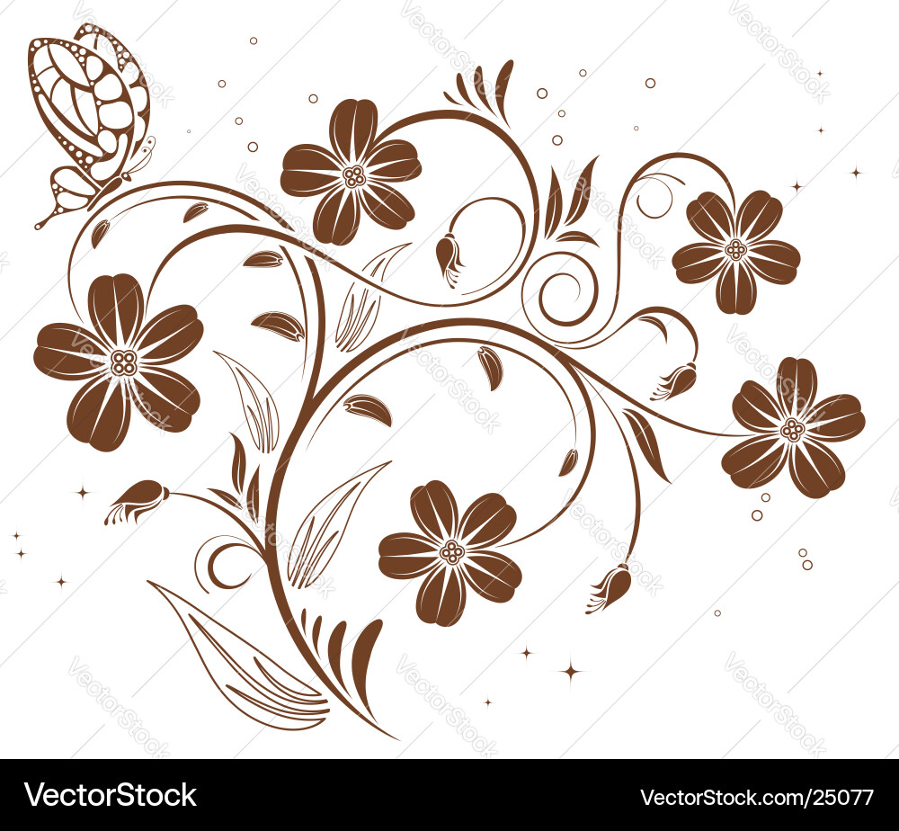 Floral Vines Background Royalty Free Vector Image