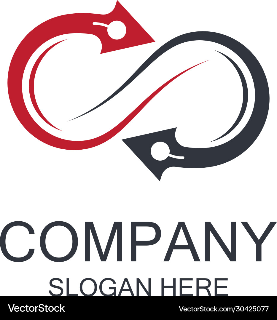 Infinity Loop Logo Template Royalty Free Vector Image