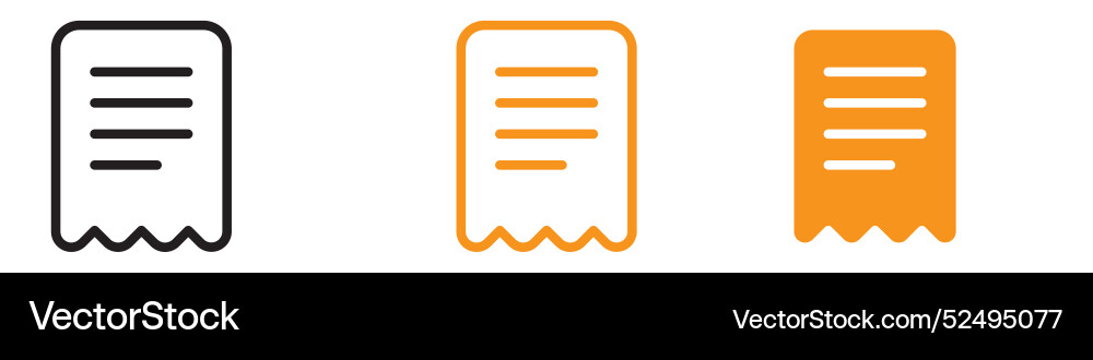 Invoice icon set billing and payment for business Vector Image
