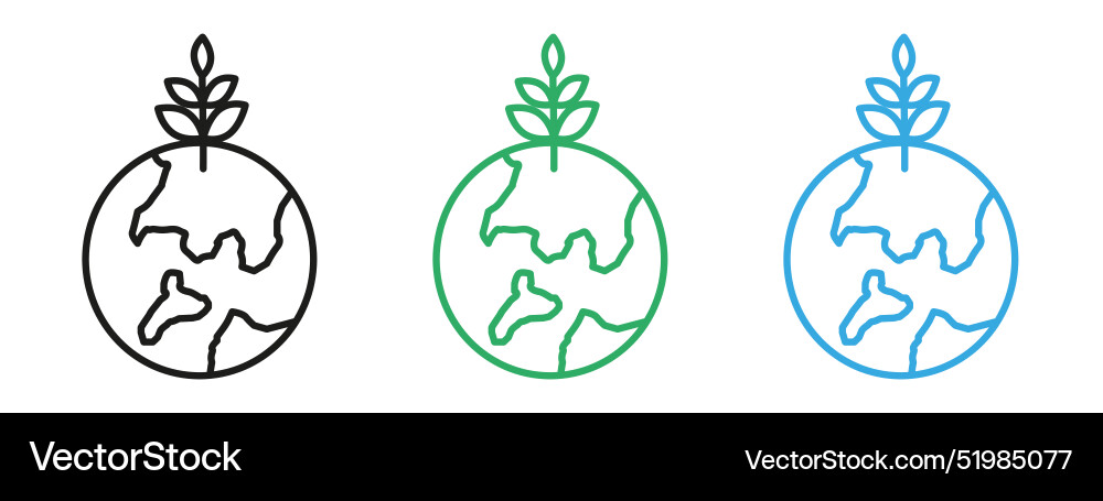 Nature icon for ecology environmental protection Vector Image