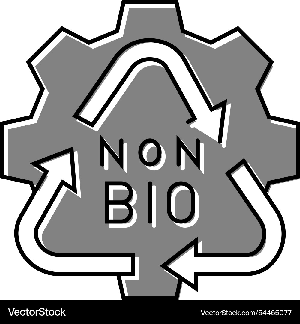 Non biodegradable waste sorting color icon Vector Image